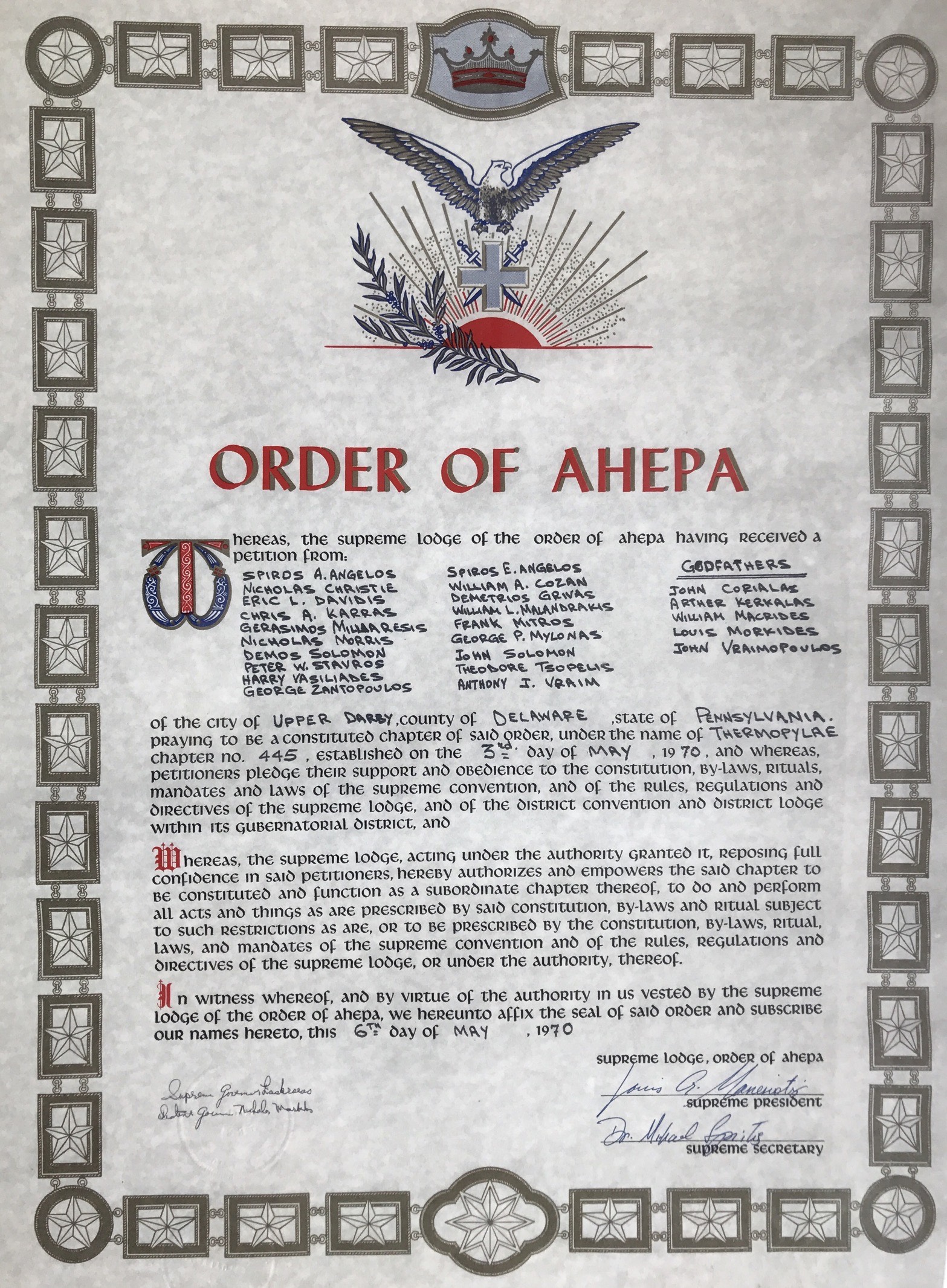 AHEPA Thermopylae Chapter 445